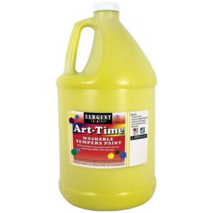 sargent art - sar173602 17-3602 128 ounce yellow art-time washable tempera paint, gallon, 1 gallon