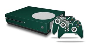 wraptorskinz decal vinyl skin wrap compatible with xbox one s console and controllers - solids collection hunter green