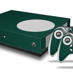 WraptorSkinz Decal Vinyl Skin Wrap Compatible with Xbox One S Console and Controllers - Solids Collection Hunter Green