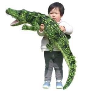 jesonn realistic soft plush animals stuffed toys crocodile for kids' pillow and gifts,43.3 inches or 110cm,1pc