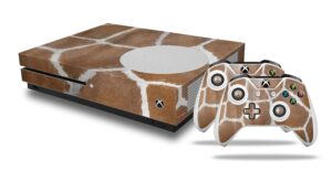 wraptorskinz decal vinyl skin wrap compatible with xbox one s console and controllers - giraffe 02