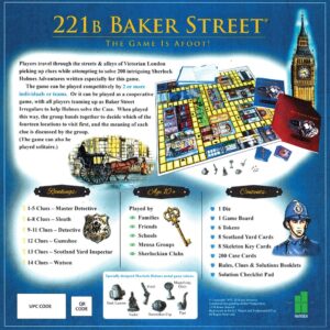 Deluxe 221B Baker Street Board Game - 200 Intriguing Adventures 2-6 Players