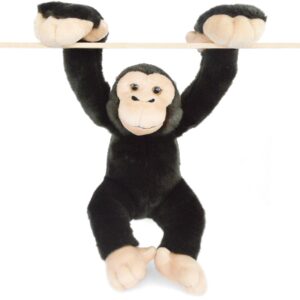 tigerhart chance the chimpanzee - 14 inch (with hanging arms outstretched) large hanging monkey chimp stuffed animal plush ape