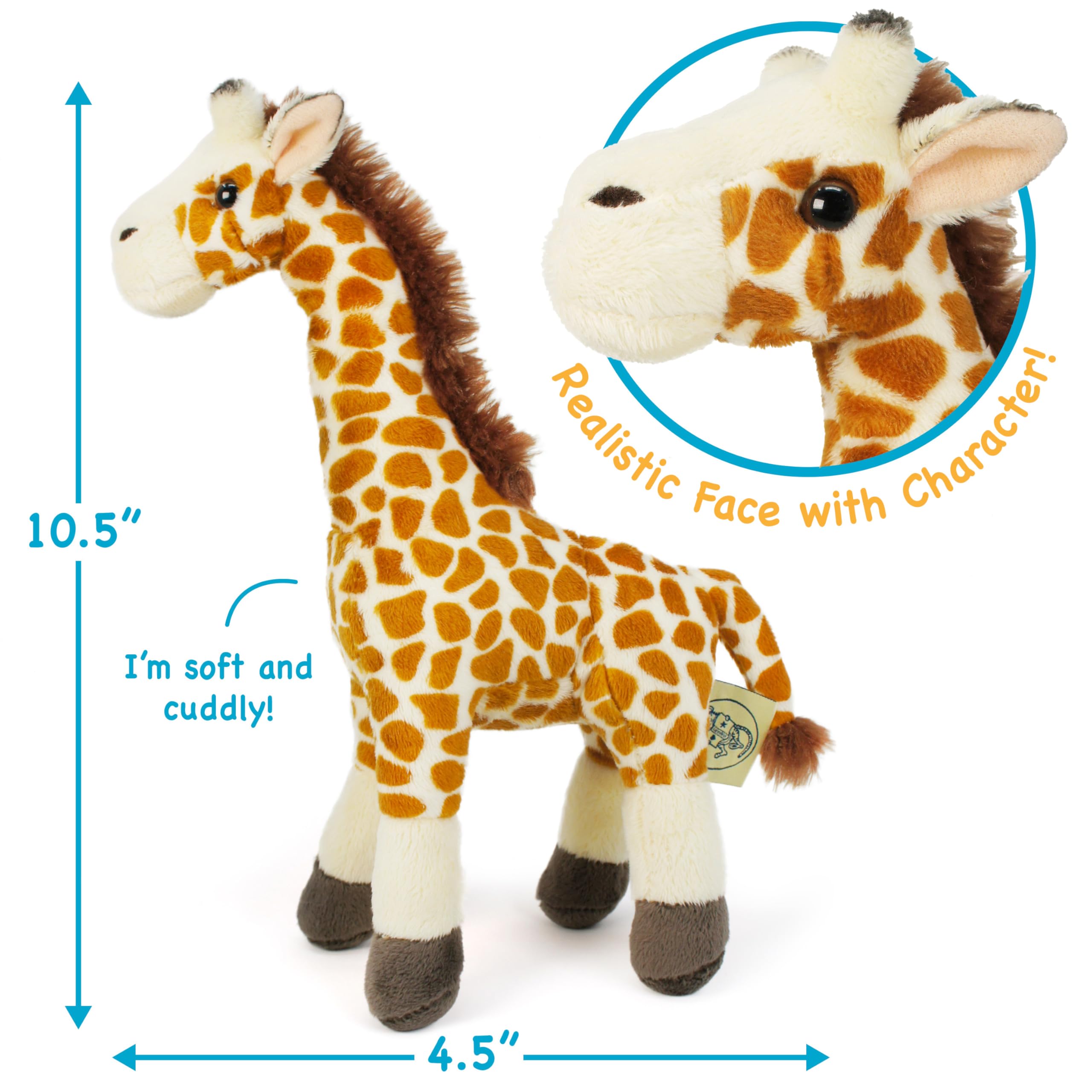 TigerHart Evelyn The Giraffe - 11 Inch Stuffed Animal Plush