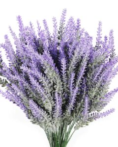 luyue 8 pack artificial lavender flowers bouquet fake lavender plant bundle for wedding home decor garden patio decoration