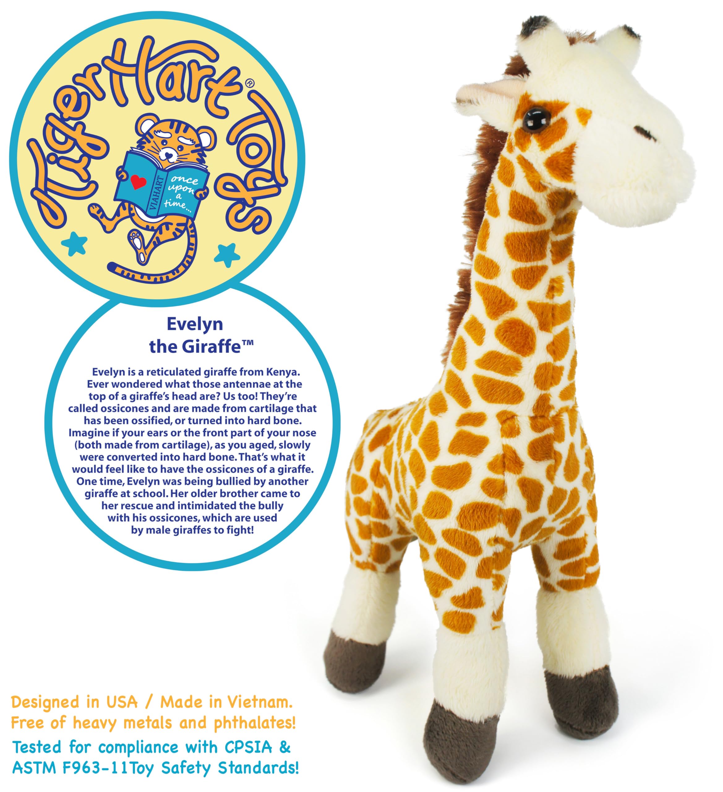 TigerHart Evelyn The Giraffe - 11 Inch Stuffed Animal Plush