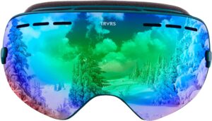 retrospec g2 ski and snowboard goggles for men and women, with magnetic 100% uv blocking, anti-scratch and anti-fog lenses for protection and comfort one size fits most