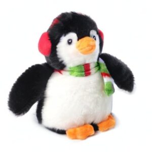 Bearington Flurry the Holiday Penguin Stuffed Animal, 7 Inch Christmas Plush, Ideal Christmas Penguin Gift for Toddlers, Kids & Teens