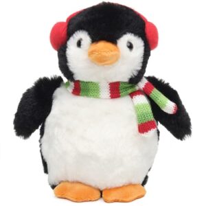 bearington flurry the holiday penguin stuffed animal, 7 inch christmas plush, ideal christmas penguin gift for toddlers, kids & teens