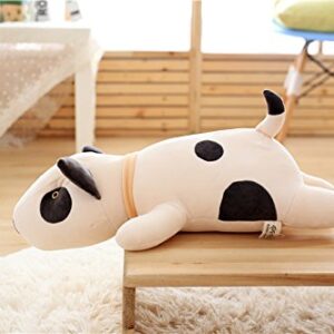 Vintoys Bull Terrier Dog Big Hugging Pillow Soft Plush Toy Stuffed Animals White 21"