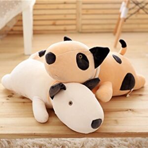 Vintoys Bull Terrier Dog Big Hugging Pillow Soft Plush Toy Stuffed Animals White 21"