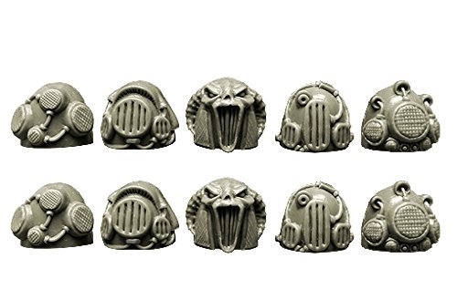 28mm Pleasure Legions: Space Knights Sonic/Steam Shoulder Pads by Spellcrow