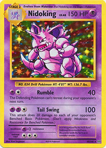 Pokemon - Nidoking (45/108) - XY Evolutions - Reverse Holo