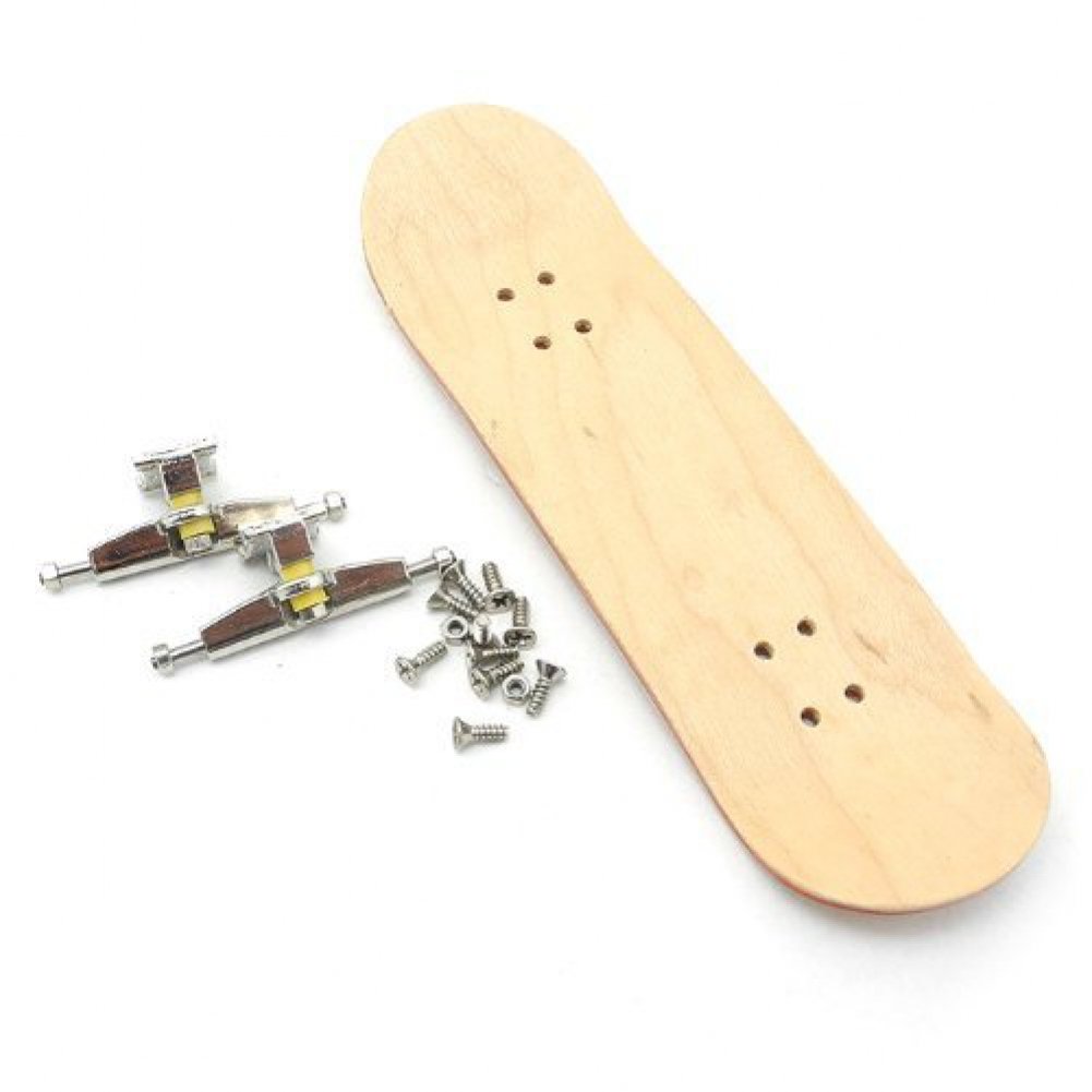 iSaddle Maple Wooden Fingerboard with Blue Bearing Wheels Nuts Trucks Tool Kit