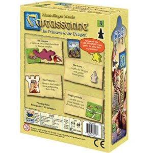 Carcassonne The Princess & The Dragon Board Game EXPANSION - Chivalry, Sorcery and Intrigue Await! Strategy Game for Kids and Adults, Ages 7+, 2-6 Players, 45 Minute Playtime, Made by Z-Man Games