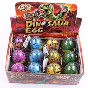 GracesDawn 12 Pack Dinosaur Egg Cute Magic Growing Dinosaur Egg Add Water Child Gift Hatching Inflatable Toy(Color Cracks)