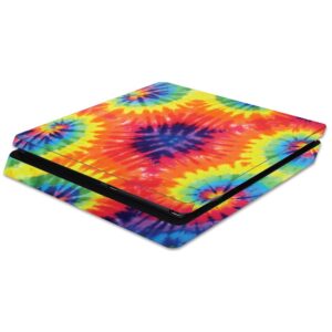 mightyskins skin compatible with sony ps4 slim console - tie dye 2 | protective, durable, and unique vinyl decal wrap cover | easy to apply, remove, and change styles | made in the usa