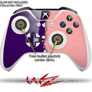 WraptorSkinz Decal Vinyl Skin Wrap Compatible with Xbox One S Console and Controllers - Ripped Colors Purple Pink