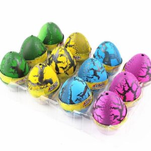 GracesDawn 12 Pack Dinosaur Egg Cute Magic Growing Dinosaur Egg Add Water Child Gift Hatching Inflatable Toy(Color Cracks)