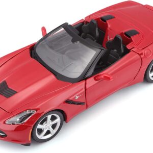 Maisto 2014 Chevrolet Corvette C7 Convertible 1/24 31501 (31501RD), Red and Black