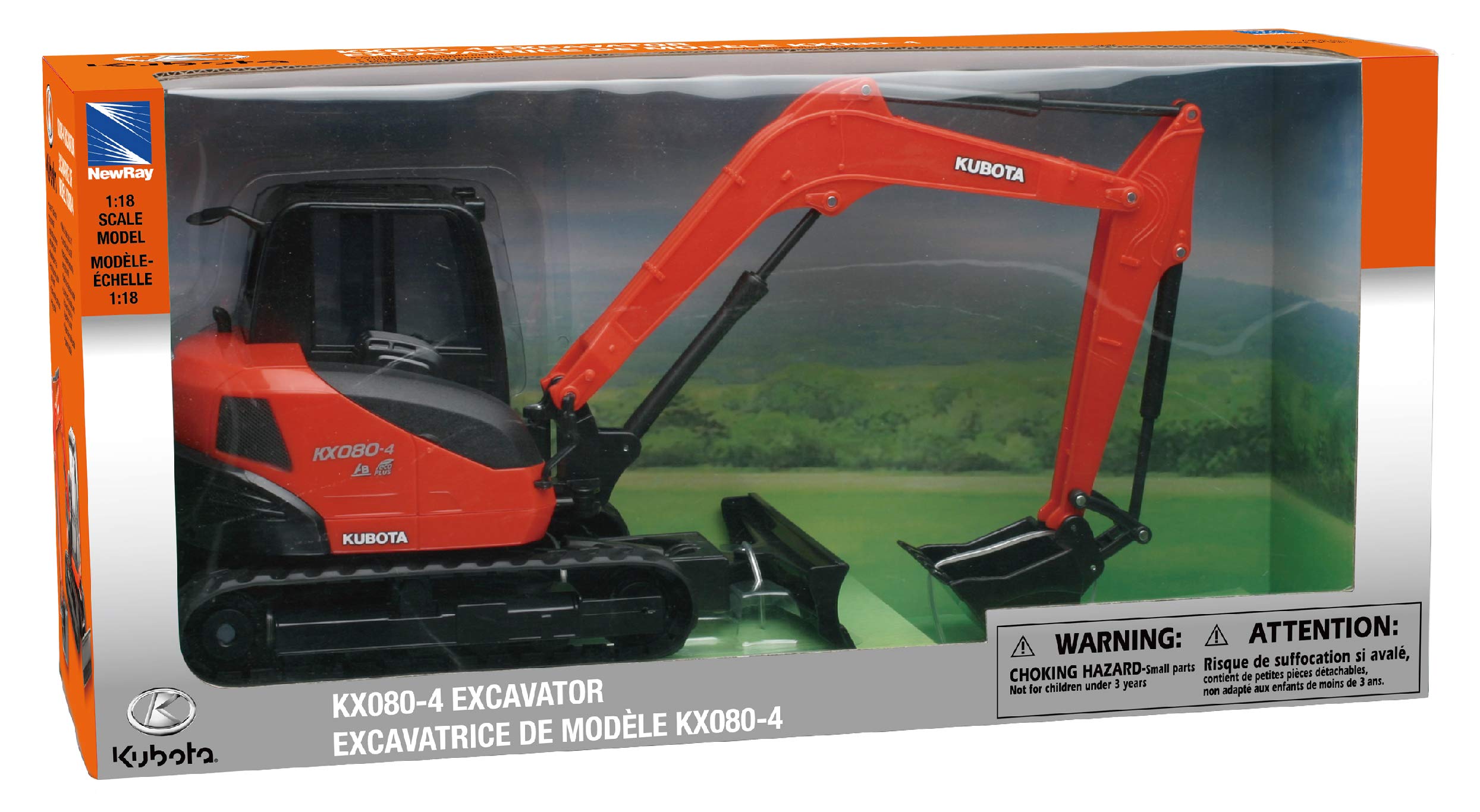 NewRay Kubota KX080-4 1/18° Excavator 33163 SS