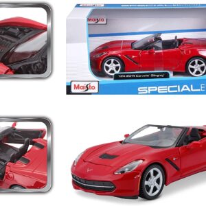 Maisto 2014 Chevrolet Corvette C7 Convertible 1/24 31501 (31501RD), Red and Black