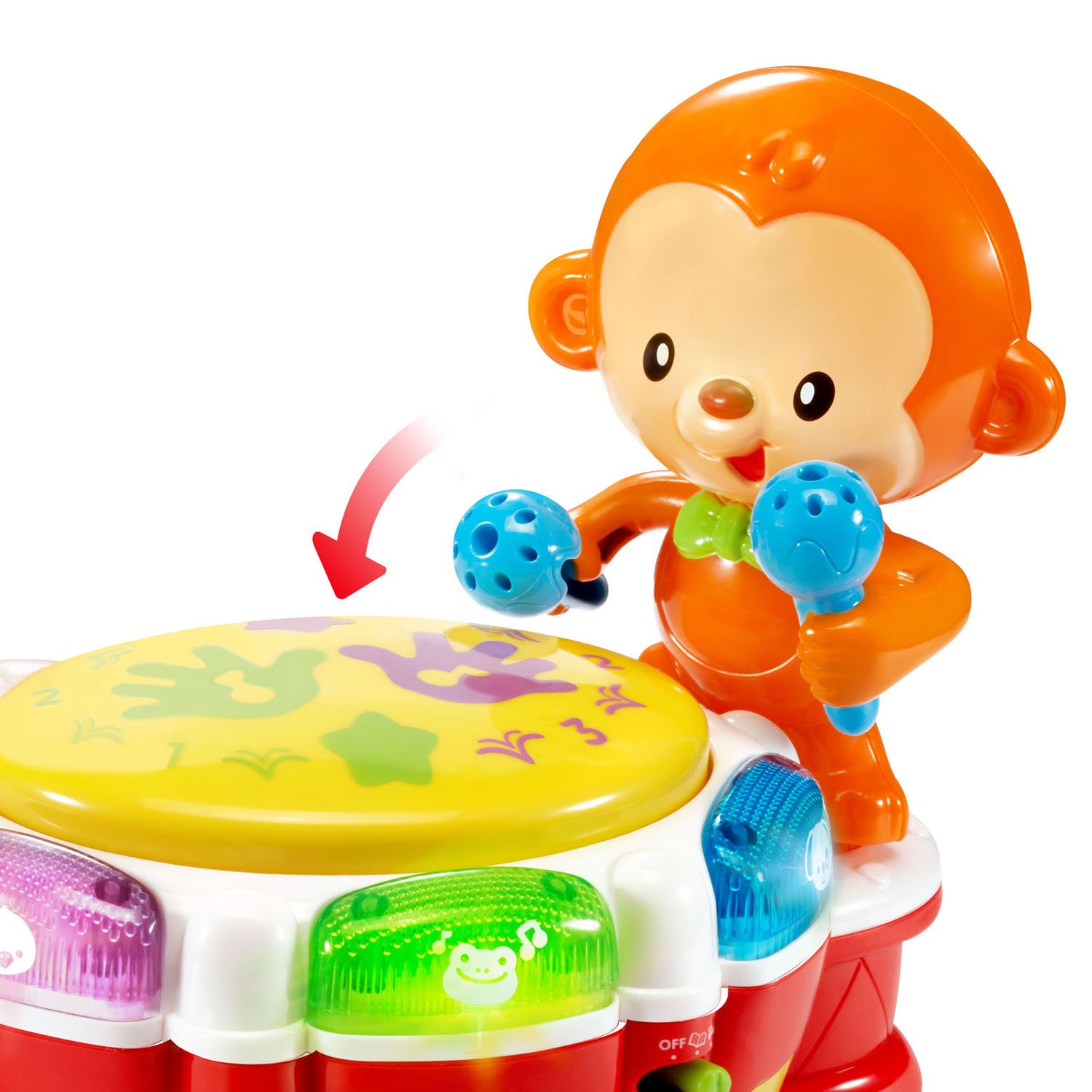 VTech Baby Beats Monkey Drum includes Toy Drum^AAA Battery (3)^Manual