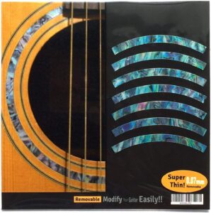 inlay stickers rs-244st-bl acoustic guitars - soundhole rosette/purfling - stripe - abalone blue