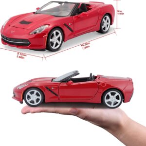 Maisto 2014 Chevrolet Corvette C7 Convertible 1/24 31501 (31501RD), Red and Black