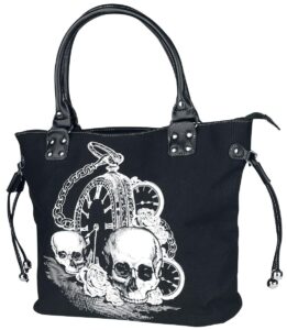 lost queen women's watch skull rose shoulder bag | back in black handbag purse