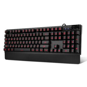 SADES K1 Metal Gaming Keyboard Wired USB 3 Colors Backlight PC Computer Keyboard with 19 Non-Conflict Keys