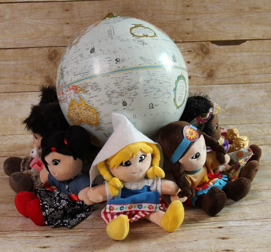 Snuggle Stuffs Soft Plush Around The World 8" Dolls, 8 Pack