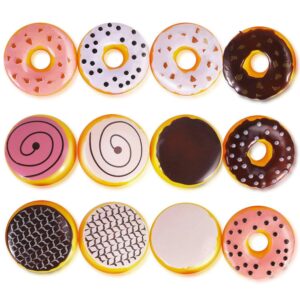 12 piece assorted fake donuts pretend play toy faux doughnuts food set for kids