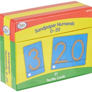 Didax Educational Resources Sandpaper numerals 0-20 Cards