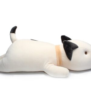 Vintoys Bull Terrier Dog Big Hugging Pillow Soft Plush Toy Stuffed Animals White 21"