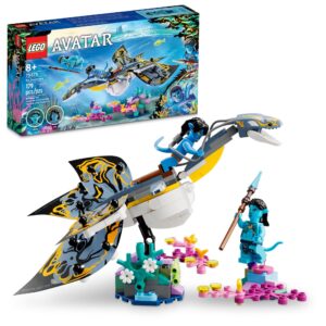 lego avatar ilu discovery 75575, the way of water movie building toy ocean set, animal-like underwater creature figure, collectible display idea for kids and movie fans