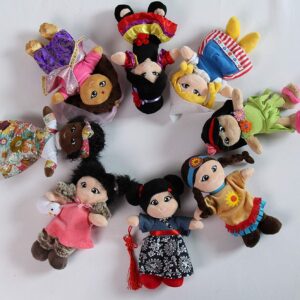 Snuggle Stuffs Soft Plush Around The World 8" Dolls, 8 Pack