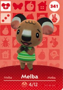 nintendo animal crossing happy home designer amiibo card melba 341/400 usa version