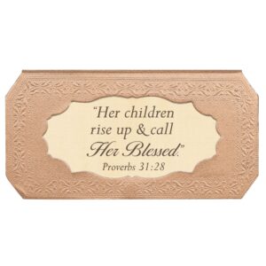 Cottage Garden Children Rise and Call Her Blessed Copper Textured Jewelry Music Box Plays Amazing Grace