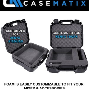 CASEMATIX 17" Hard Shell Audio Mixer Travel Case Compatible with Behringer Xenyx X1204USB, 1204USB, QX1204USB, Q1204USB, 1202FX, 1202, 802, Q802USB, QX1202USB, QX1002USB, 1002B, Q1202USB