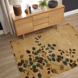 mohawk home plum vine area rug (5'x7')