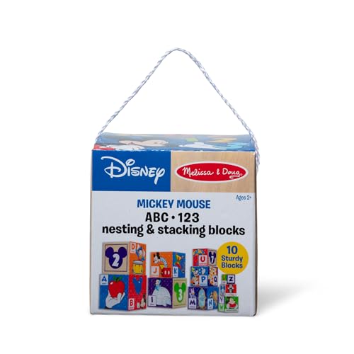 Melissa & Doug Disney Mickey Mouse ABC-123 Nesting & Stacking Blocks