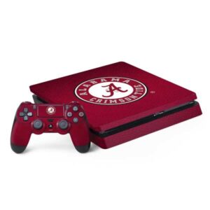 skinit decal gaming skin compatible with ps4 slim bundle - officially licensed college university of alabama seal design