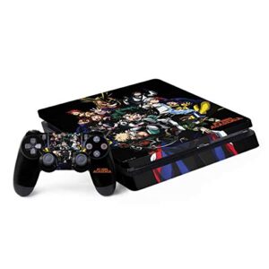 skinit decal gaming skin compatible with ps4 slim bundle - officially licensed funimation my hero academia main poster design