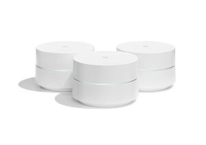 google wifi system, 3-pack - router replacement for whole home coverage (nls-1304-25),white