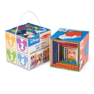 melissa & doug disney mickey mouse abc-123 nesting & stacking blocks