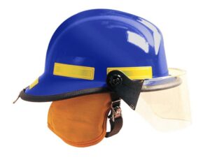 msa 660cfsc cairns metro composite fire helmet, blue, standard