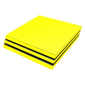 mightyskins skin compatible with sony ps4 pro console - solid yellow | protective, durable, and unique vinyl decal wrap cover | easy to apply, remove, and change styles | made in the usa