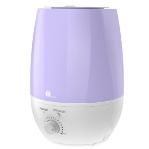 1byone humidifiers for bedroom 6l cool mist air ultrasonic for plants indoor with essential oils diffuser for baby kids, with 7 colour night light, ultra quiet & easy to clean, auto shut-off, blue