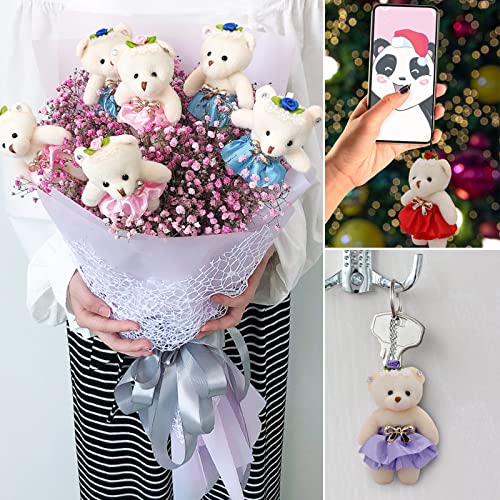 Sealive Stuffed Animals Plush Bears (1 Dozen), Mini Bear Stuffed Animal Bulk Assorted Toys for Birthday Cake Wedding Decorations Party Favors Supplies